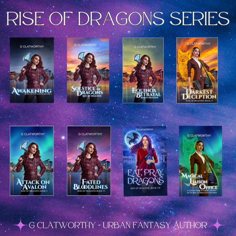 Rise of Dragons urban fantasy series - G Clatworthy author